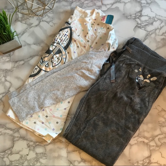 Justice | Shirts & Tops | Justice Peace Shirt And Gray Sweatpants ...